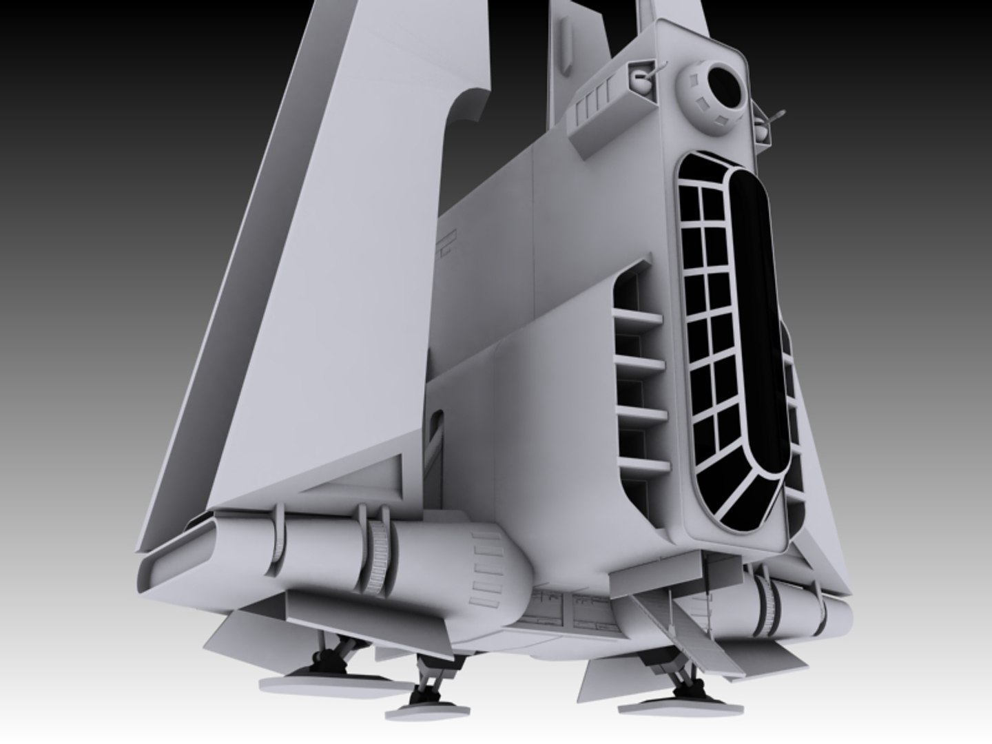 3d Model Armed Attack Shuttle