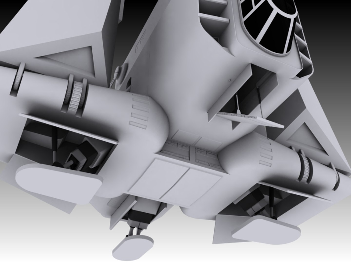 3d Model Armed Attack Shuttle