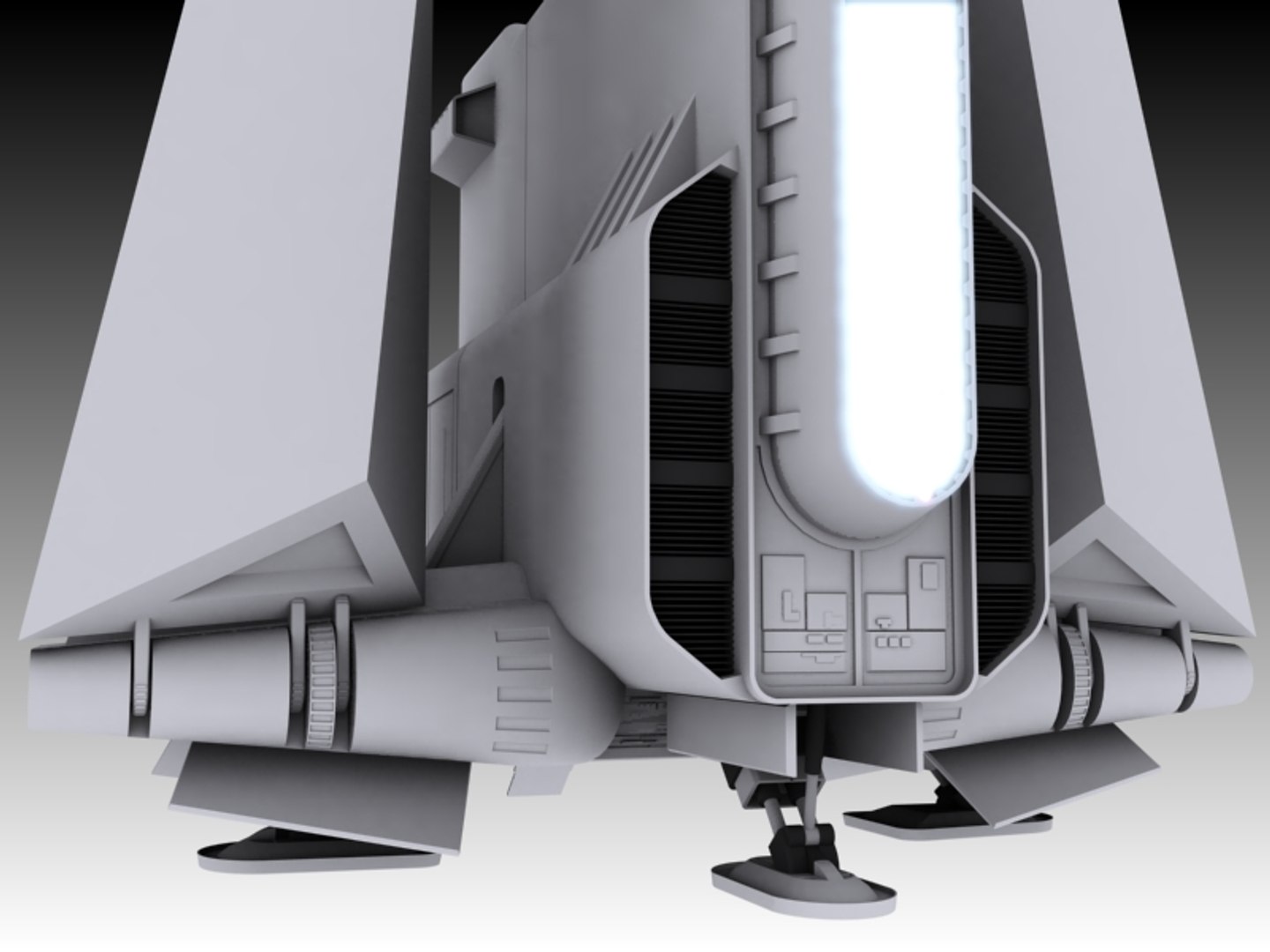 3d Model Armed Attack Shuttle