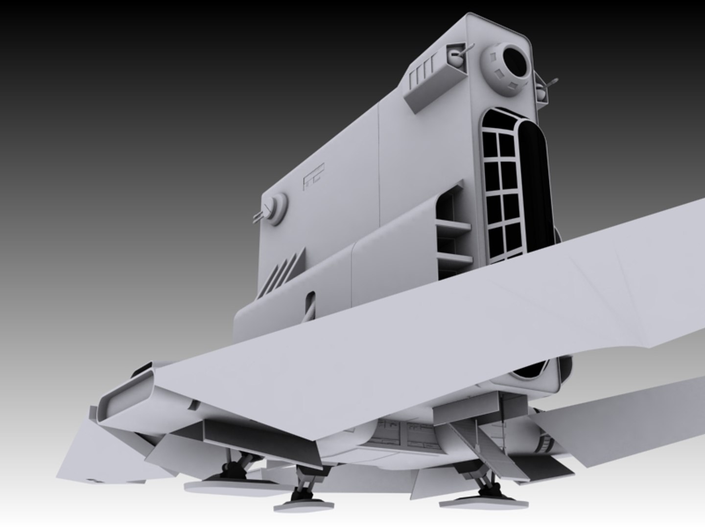 3d Model Armed Attack Shuttle