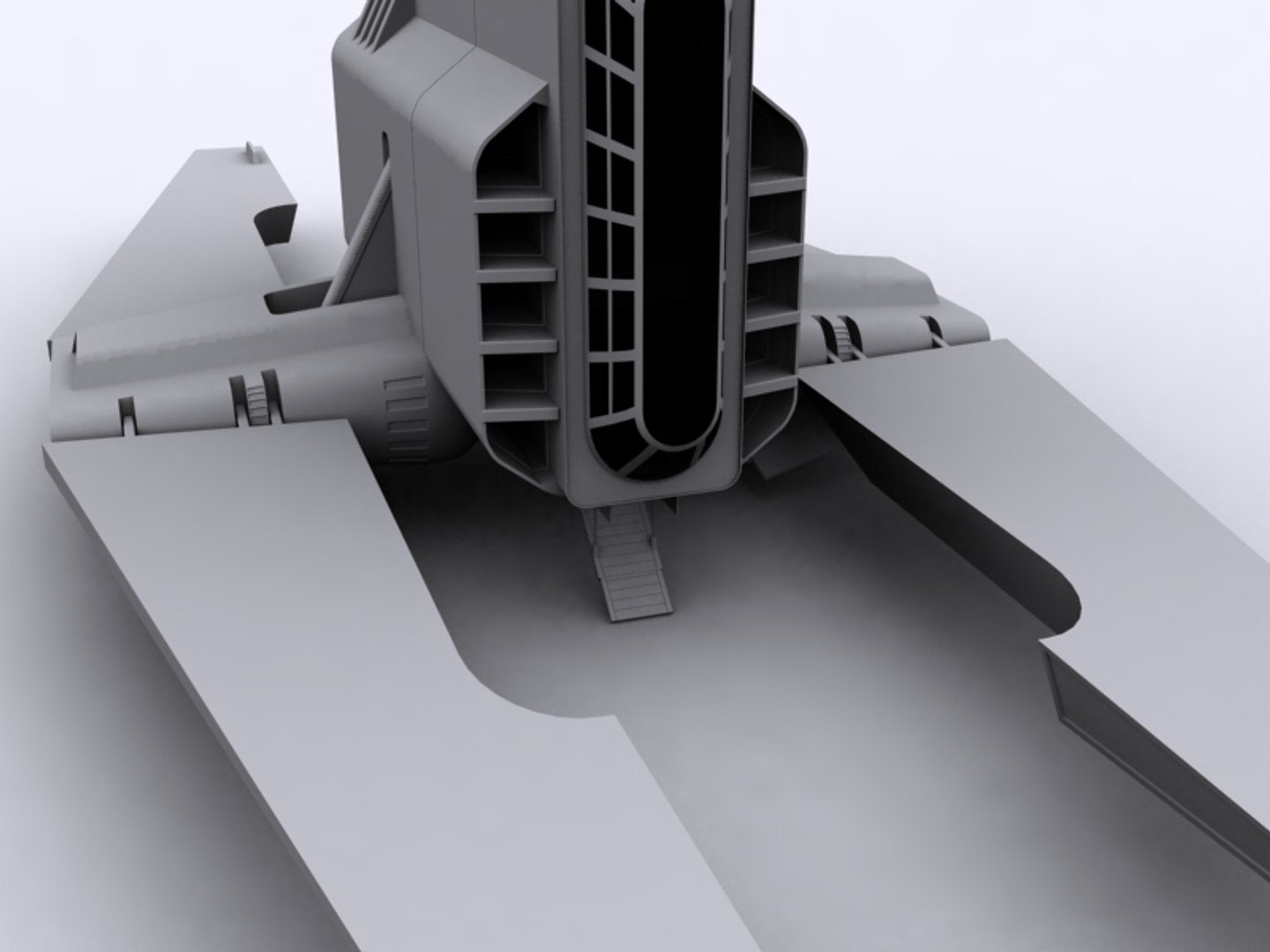 3d Model Armed Attack Shuttle