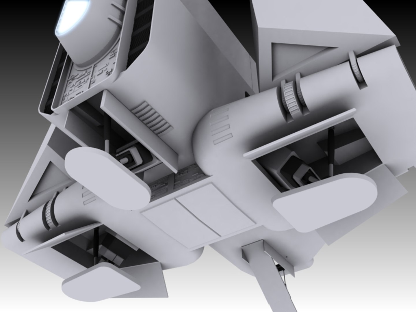 3d Model Armed Attack Shuttle