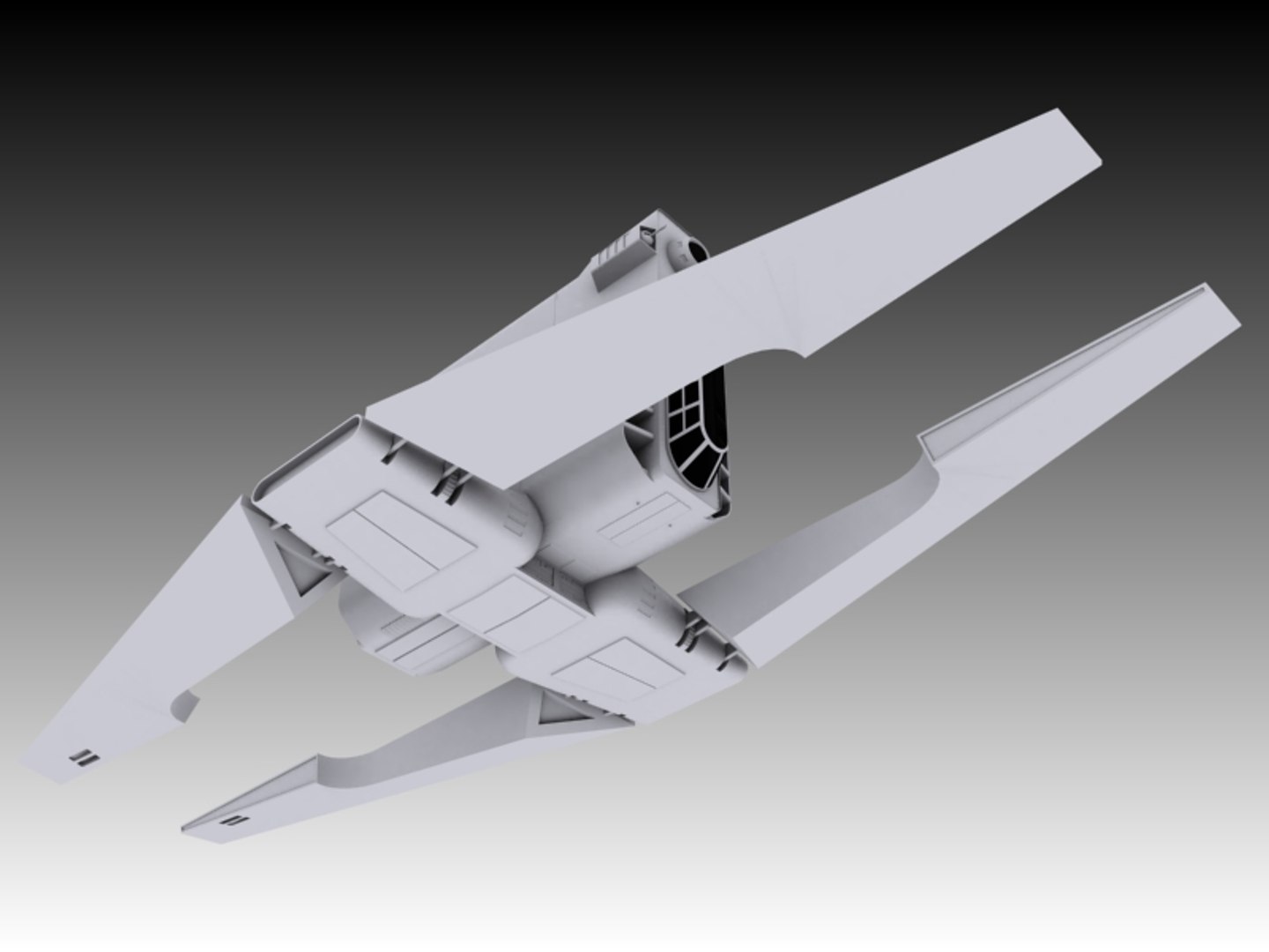 3d Model Armed Attack Shuttle
