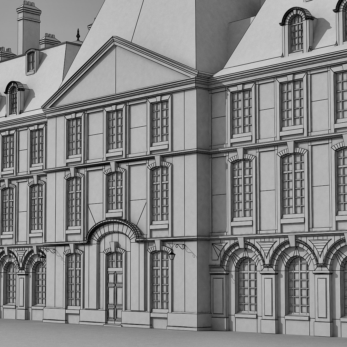 3d model european building europe