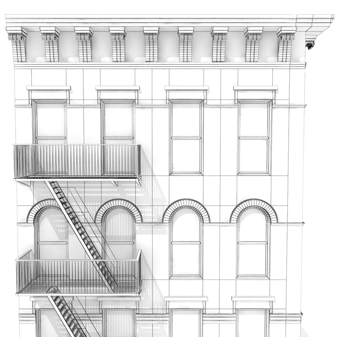 American Tenement House 3d Model