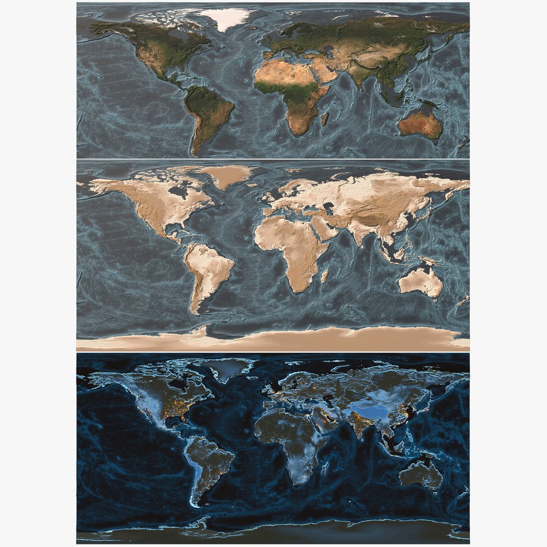 3D World Map Collection - TurboSquid 2079491