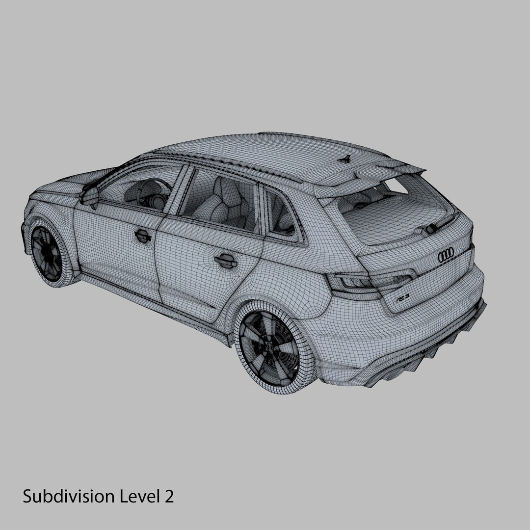 Audi Rs3 Sportback 2016 3d Model