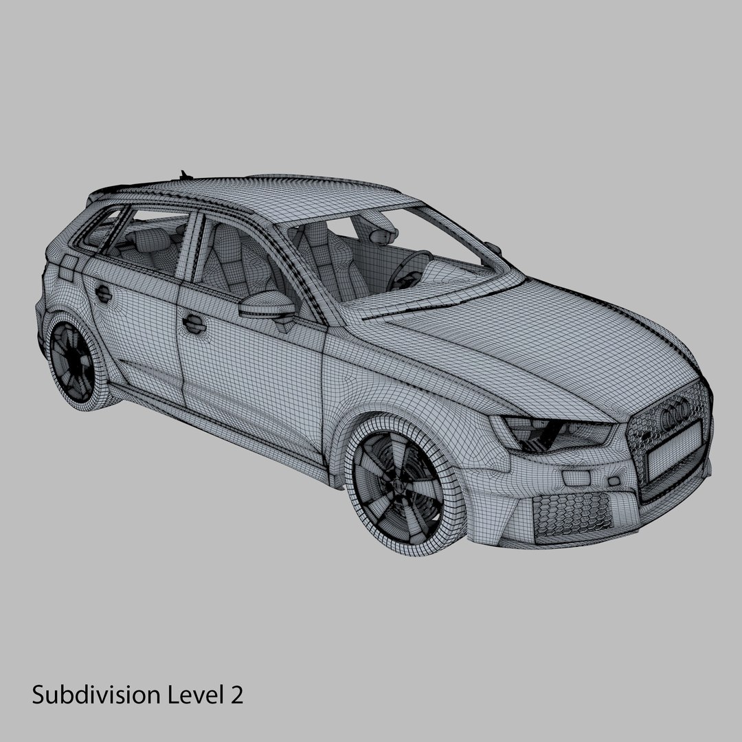 Audi Rs3 Sportback 2016 3d Model