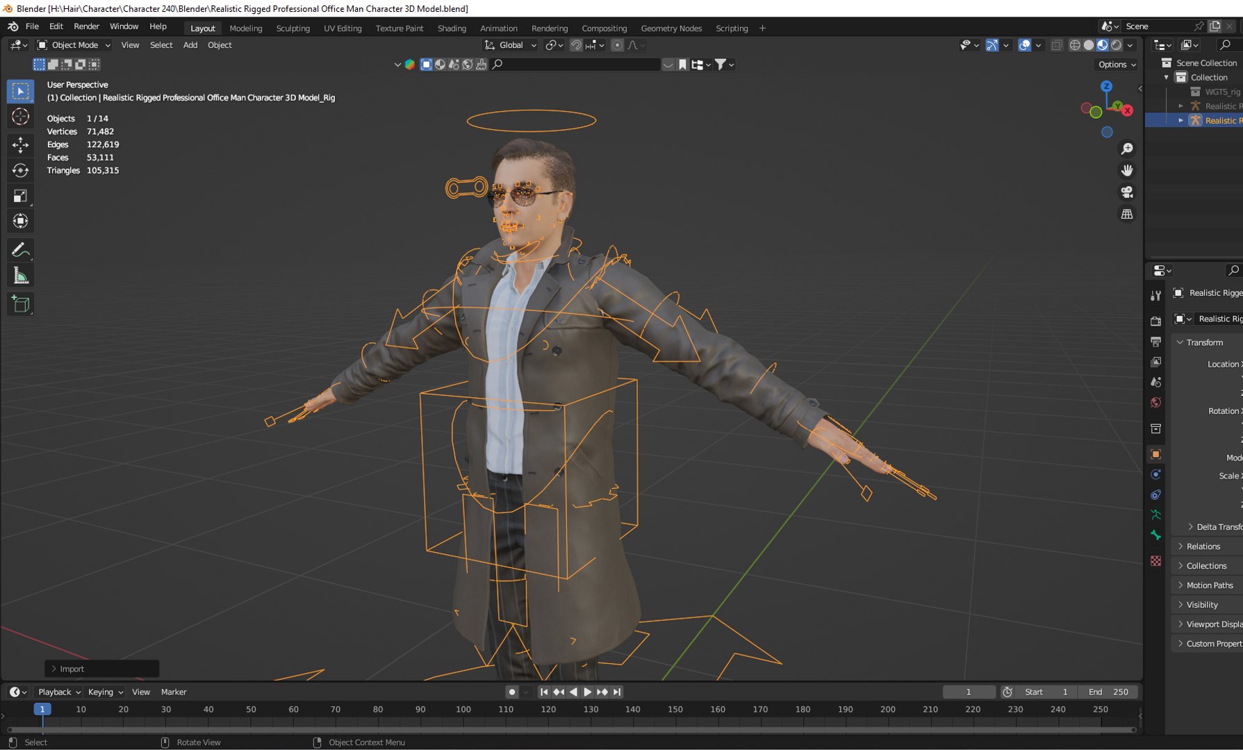 3D Realistic Rigged Professional Office Man Character 3D Model ...