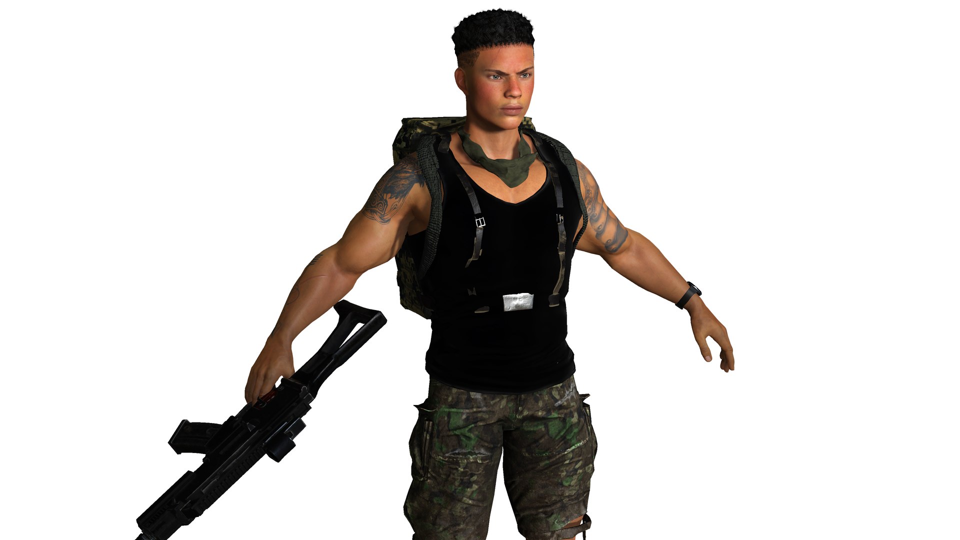 3D AAA 3D APOCALYPTIC- SURVIVAL- REALISTIC RIG GAME READY CHARACTER ...