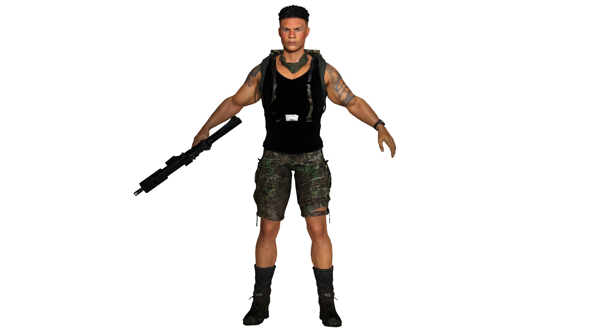 3D AAA 3D APOCALYPTIC- SURVIVAL- REALISTIC RIG GAME READY CHARACTER ...