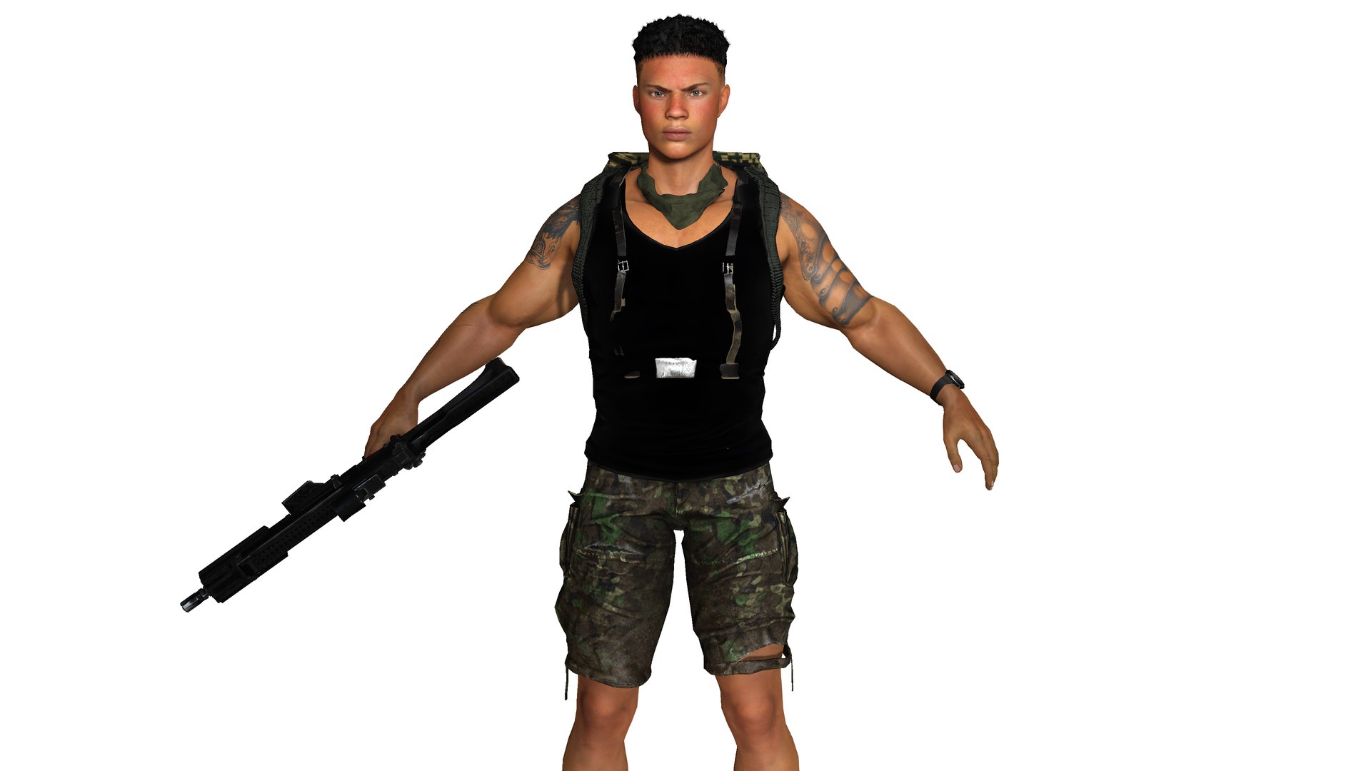 3D AAA 3D APOCALYPTIC- SURVIVAL- REALISTIC RIG GAME READY CHARACTER ...