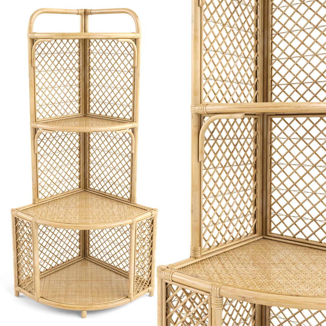 3D Rare Bamboo Corner Shelving Unit - TurboSquid 1789523