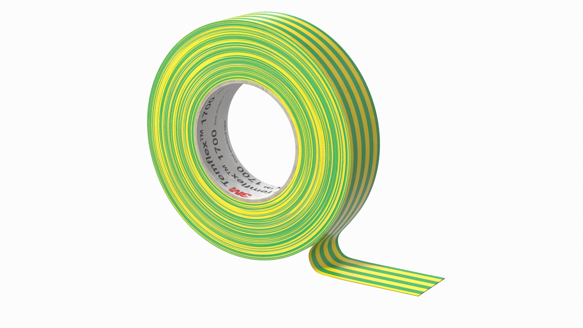 Temflex 1700 3M Vinyl Electrical Tape Green 3D Model - TurboSquid 1833307