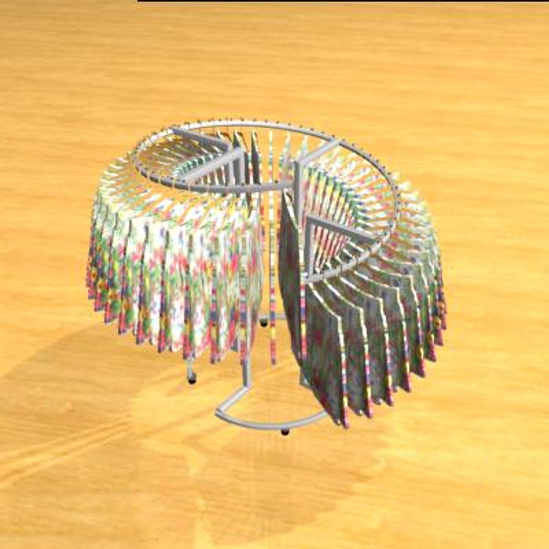 Spiral Clothes Rack 3ds