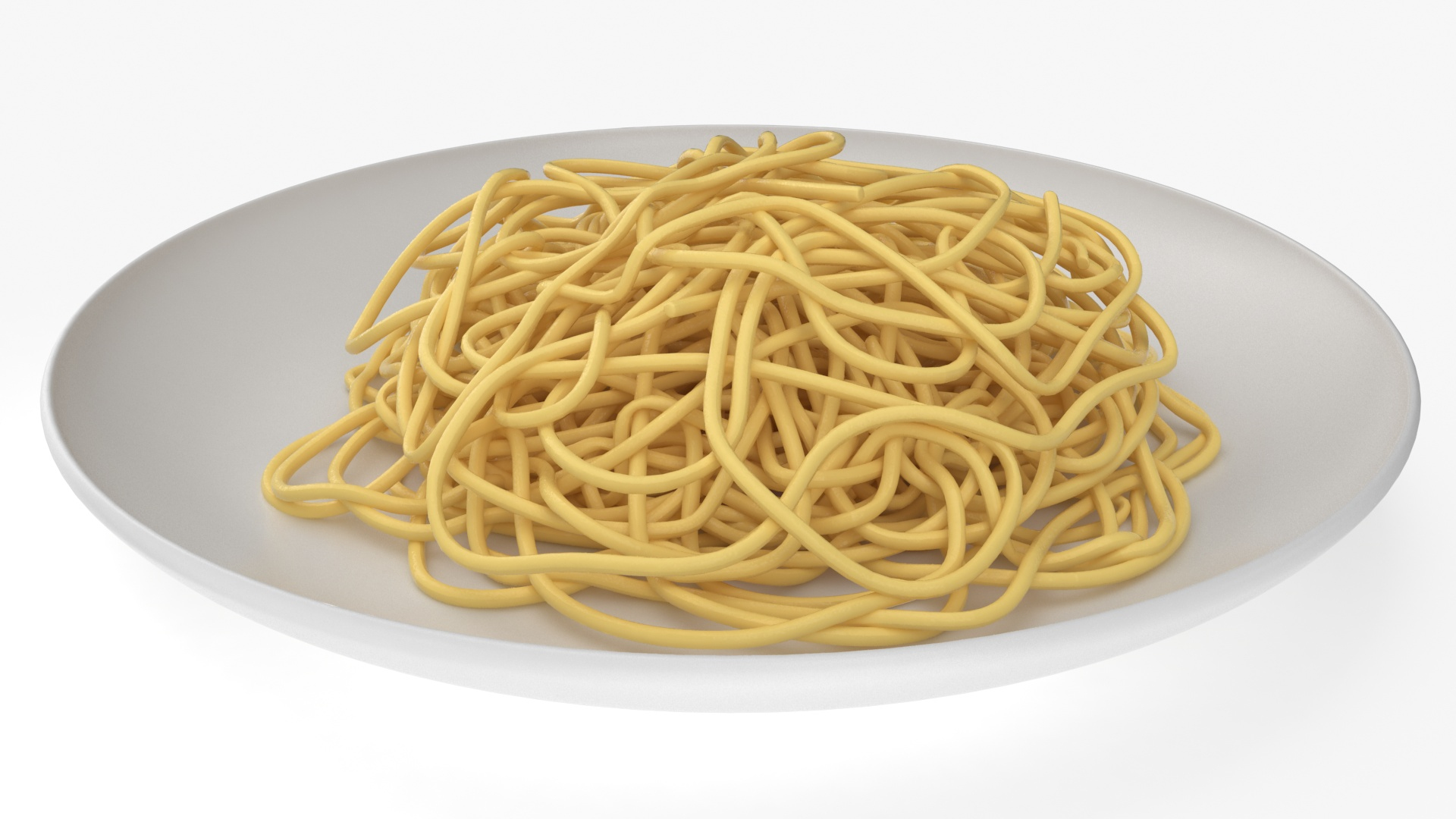 Plate of Cooked Spaghetti model - TurboSquid 2183379