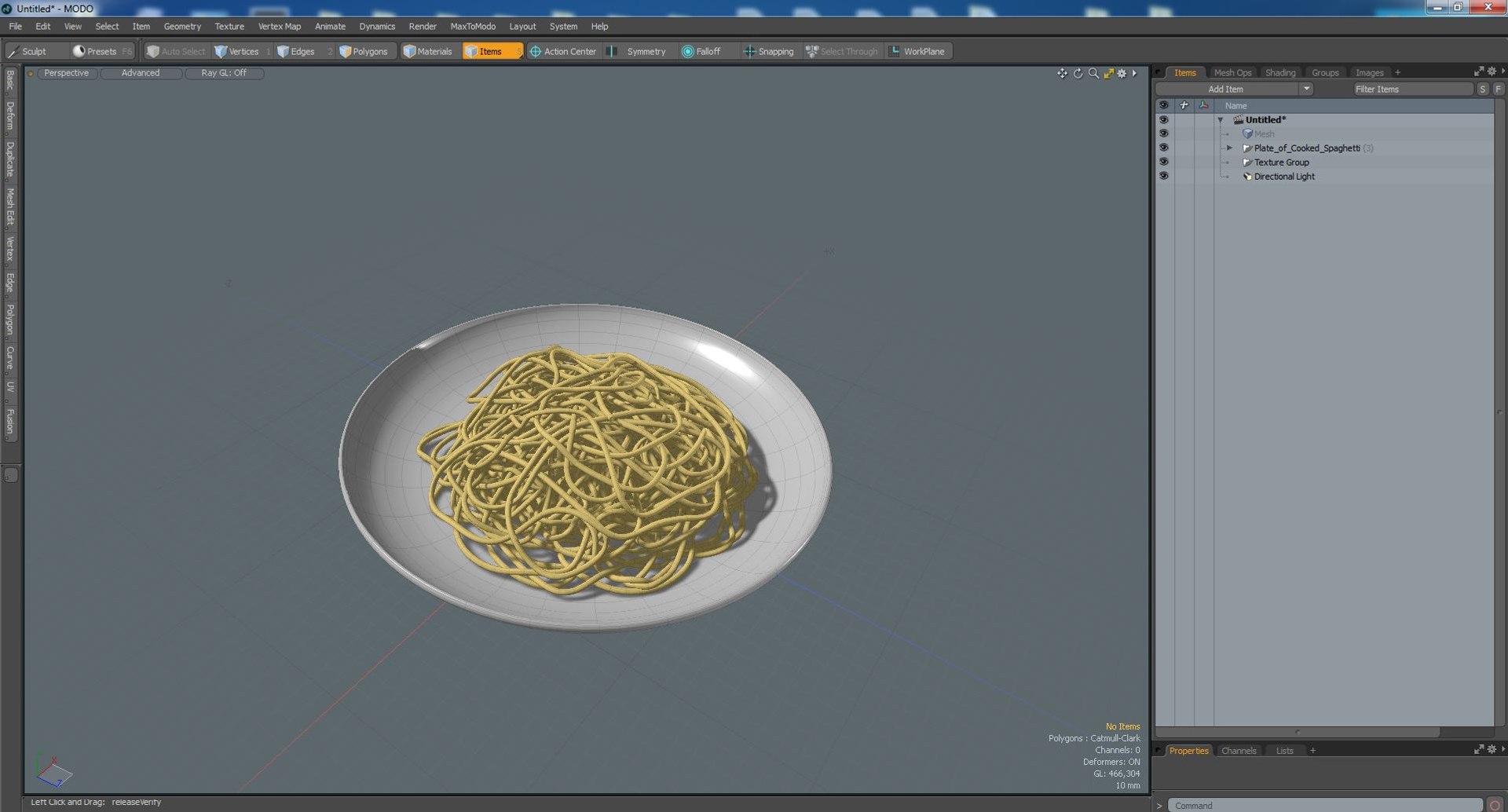 Plate of Cooked Spaghetti model - TurboSquid 2183379