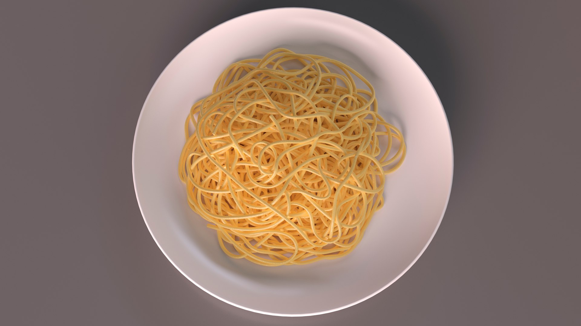 Plate of Cooked Spaghetti model - TurboSquid 2183379