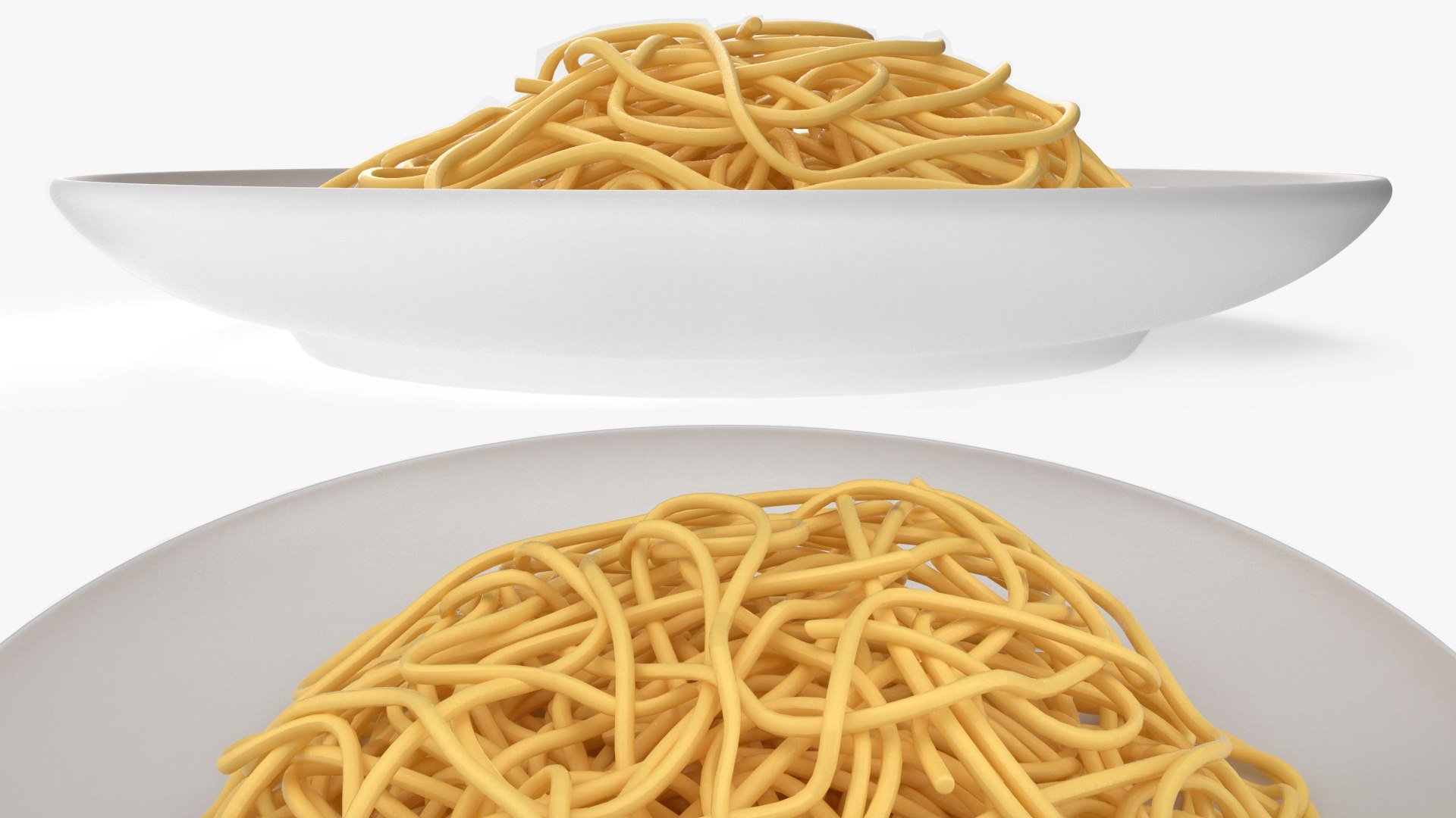 Plate of Cooked Spaghetti model - TurboSquid 2183379