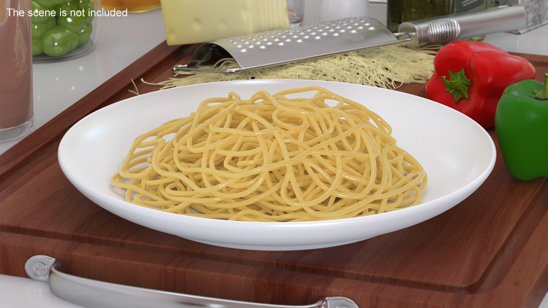 Plate of Cooked Spaghetti model - TurboSquid 2183379
