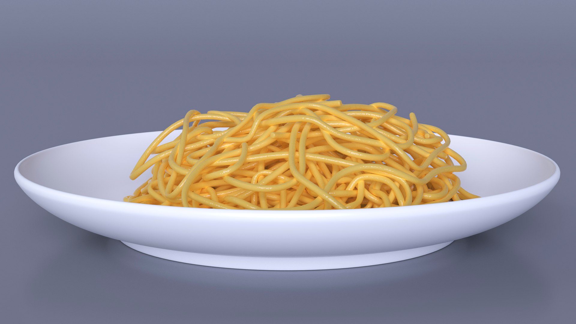 Plate of Cooked Spaghetti model - TurboSquid 2183379
