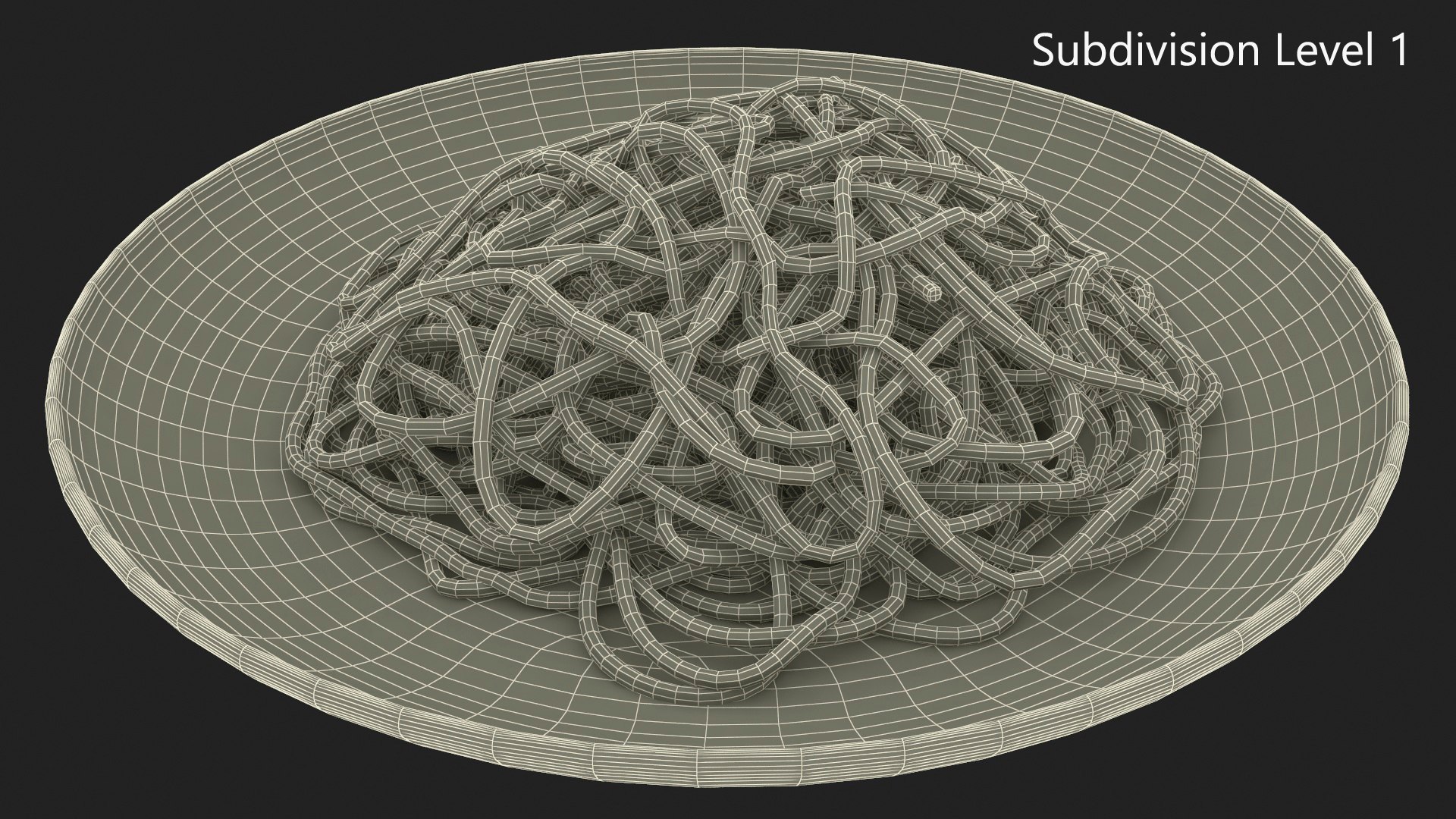 Plate of Cooked Spaghetti model - TurboSquid 2183379