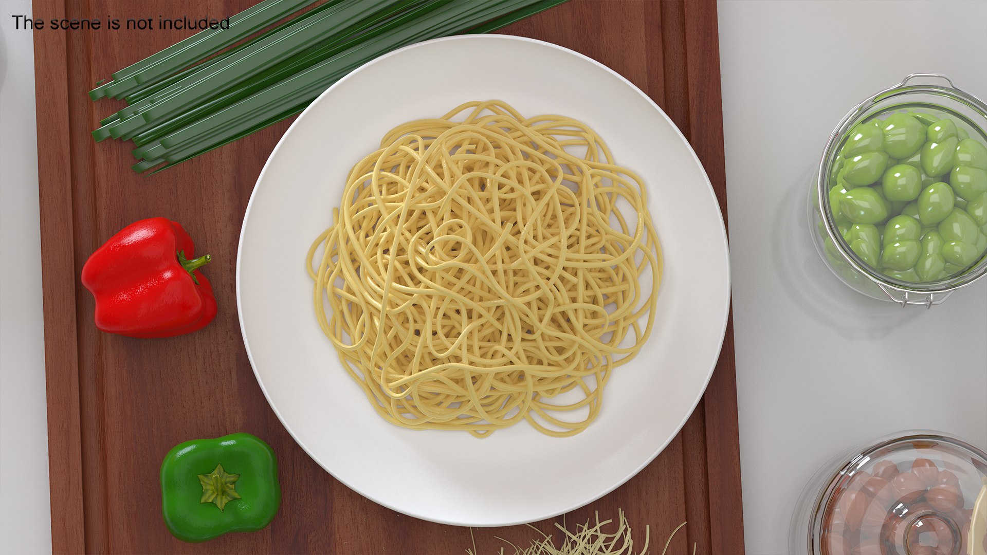 Plate of Cooked Spaghetti model - TurboSquid 2183379