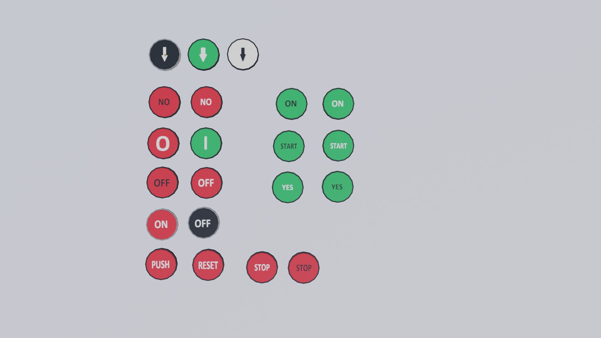 Power Buttons 3D - TurboSquid 2043827