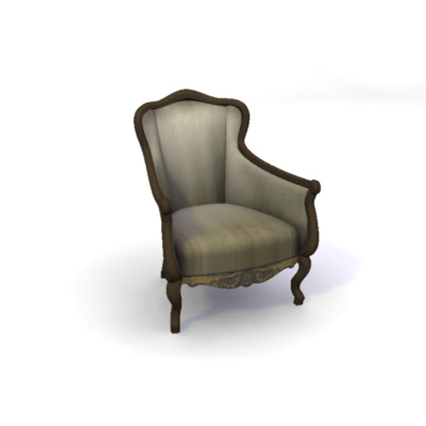 versailles library armchair 3d model