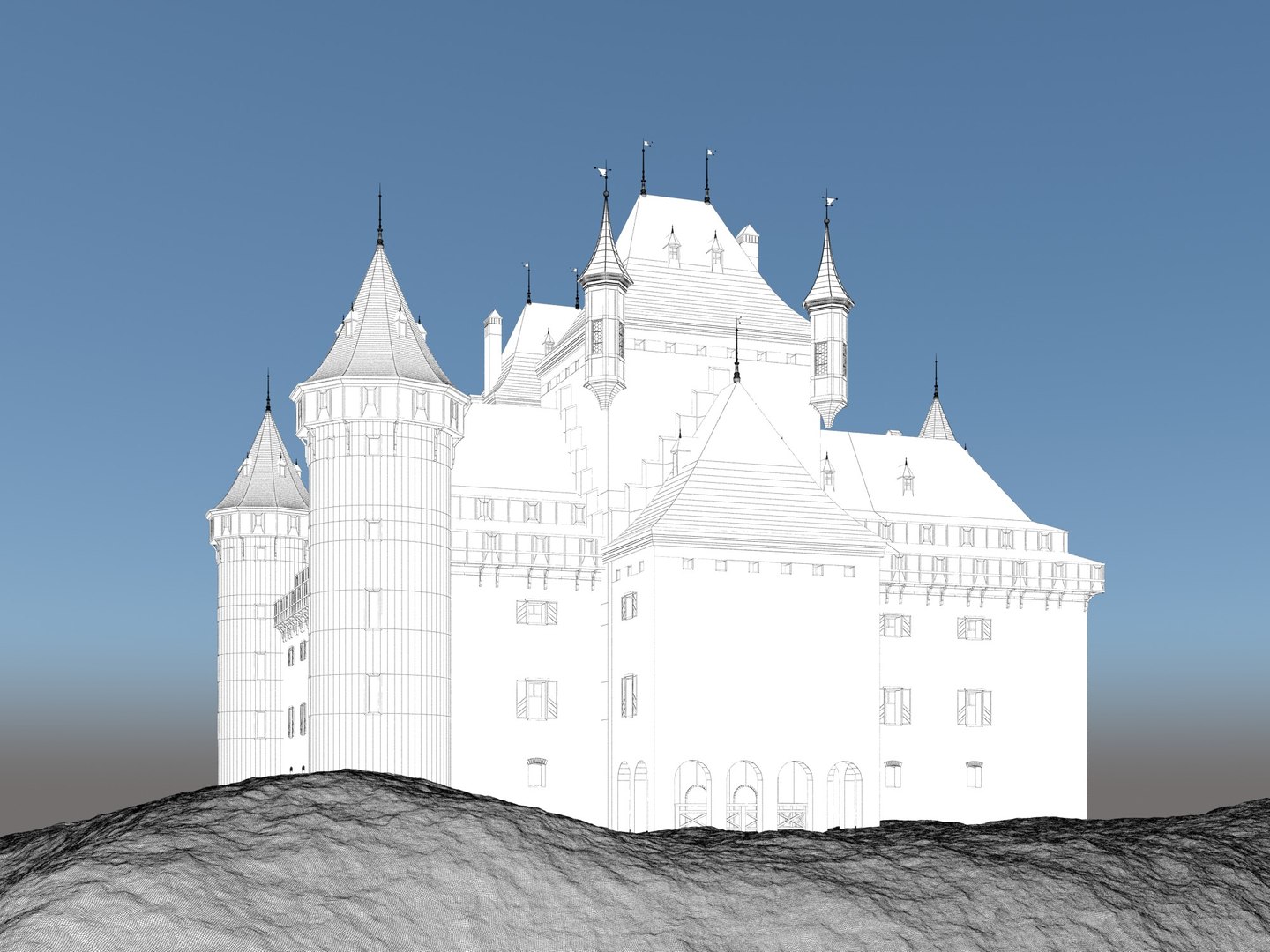 3D Castle Fortress Architecture Model - TurboSquid 1541553
