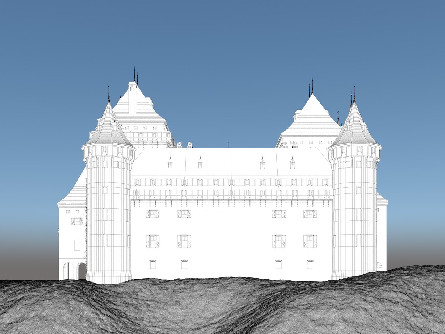 3D Castle Fortress Architecture Model - TurboSquid 1541553