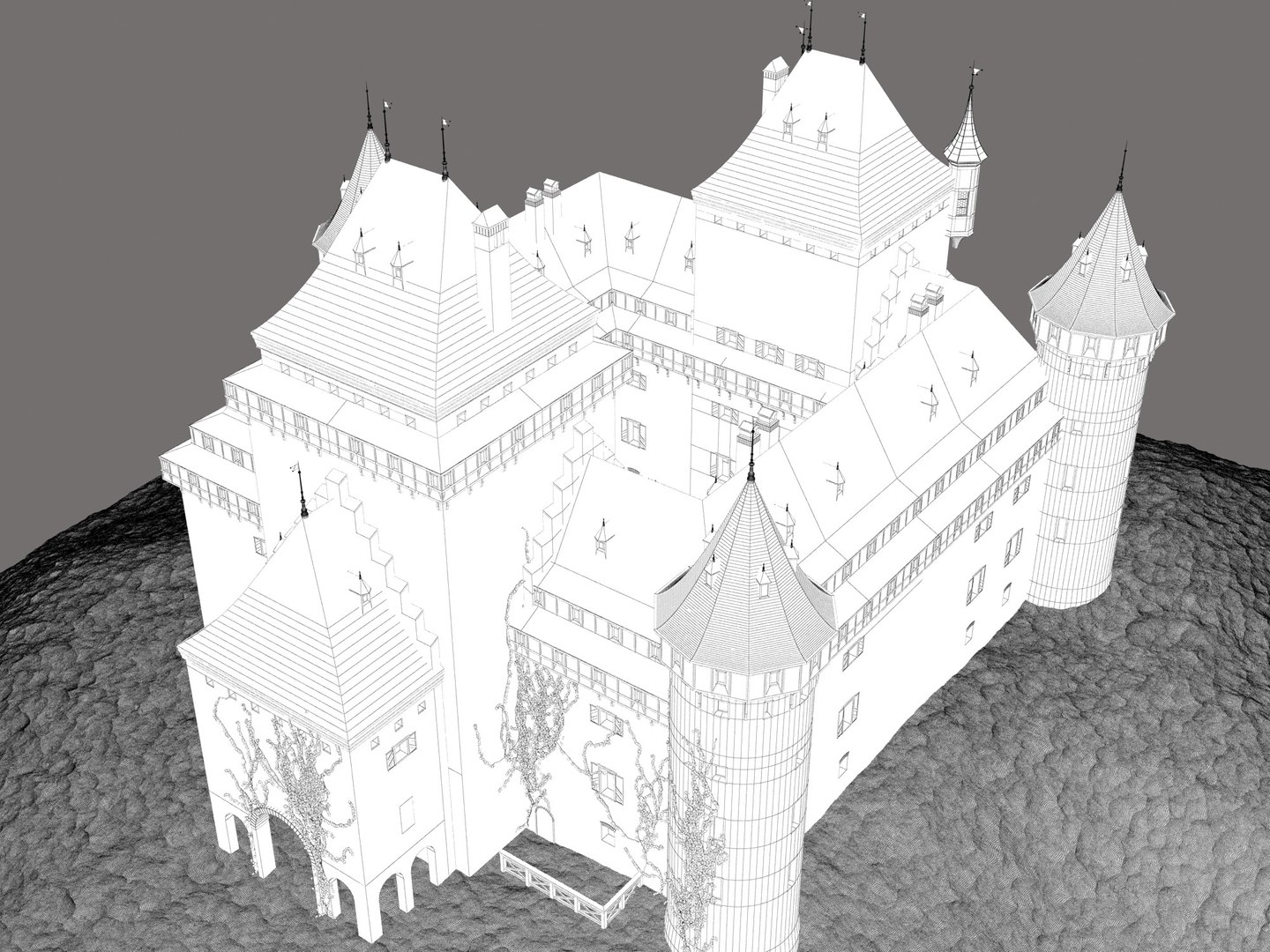 3D Castle Fortress Architecture Model - TurboSquid 1541553
