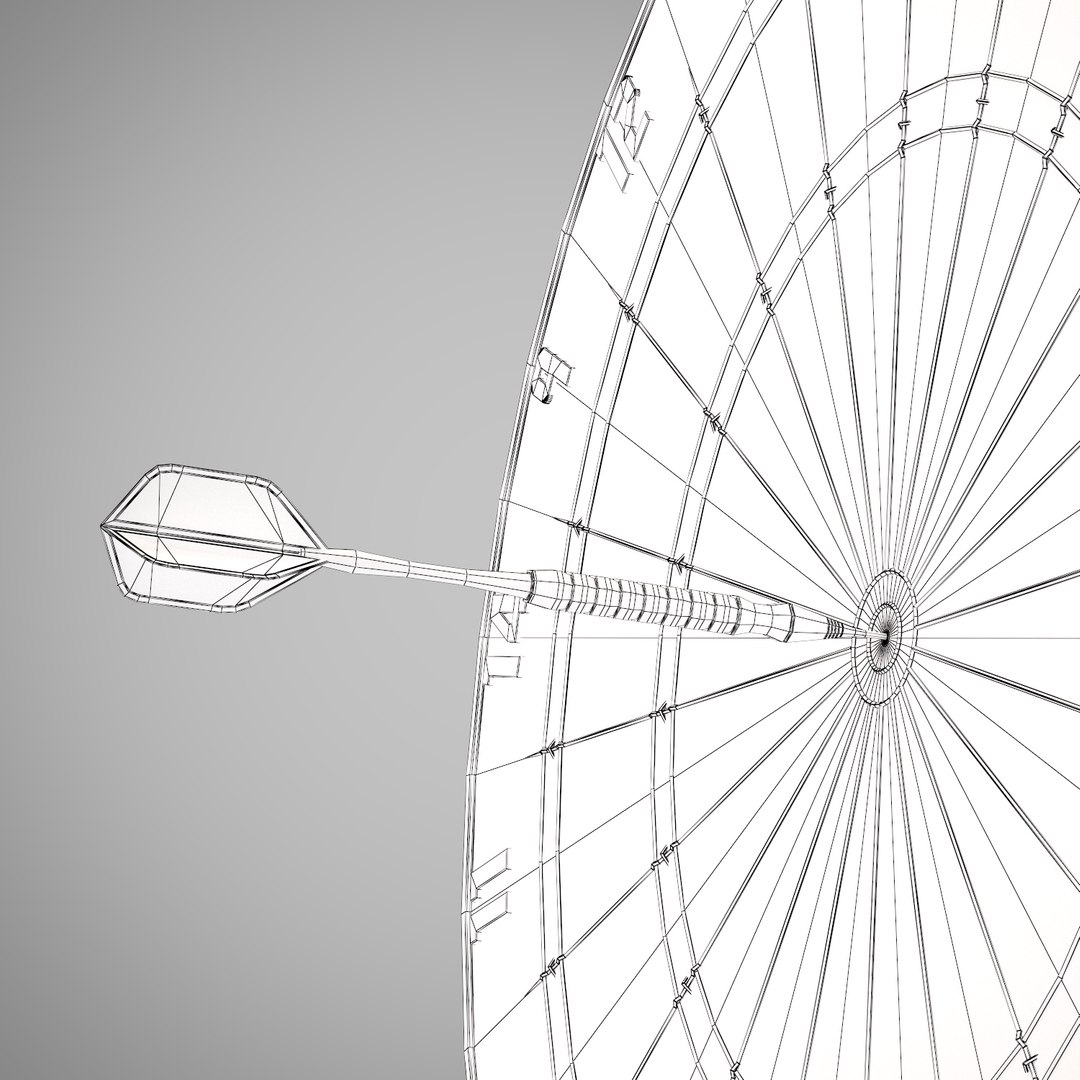 darts dartboard 3d model