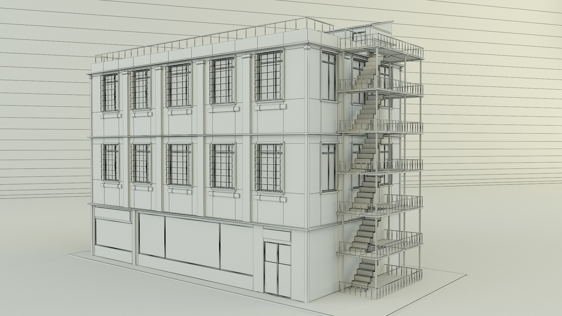 Green Building 65 3D Model - TurboSquid 2381822