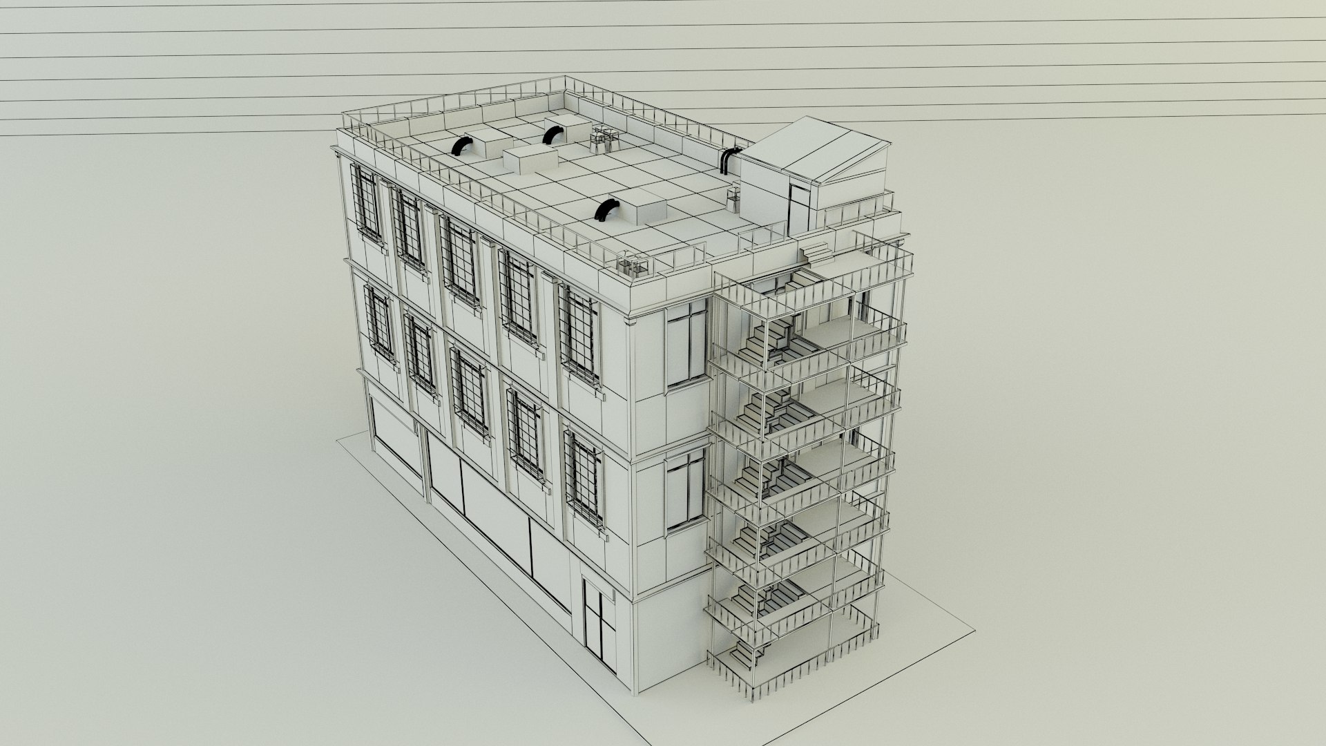 Green Building 65 3D Model - TurboSquid 2381822