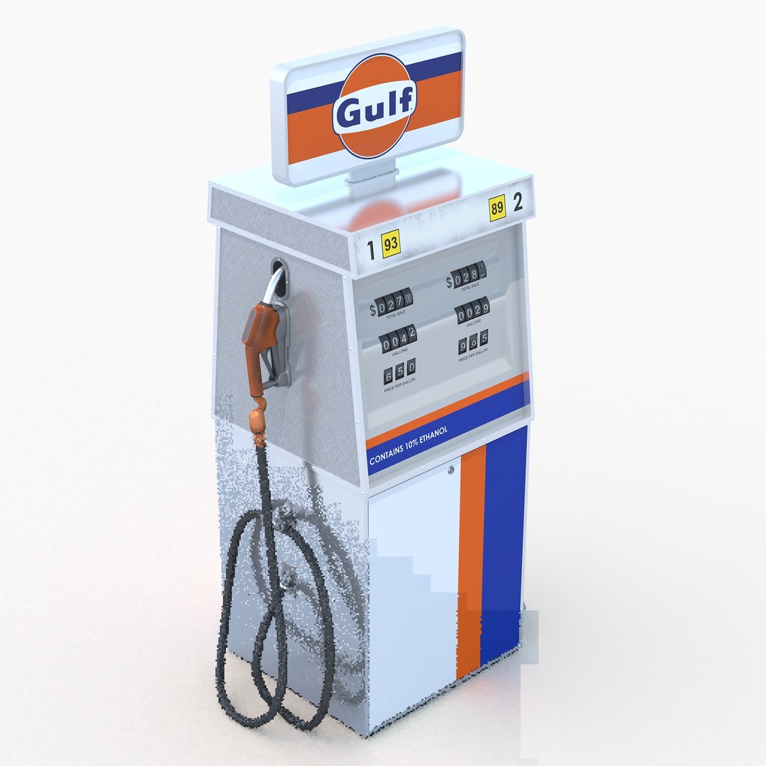 3d Gulf Fuel Dispenser