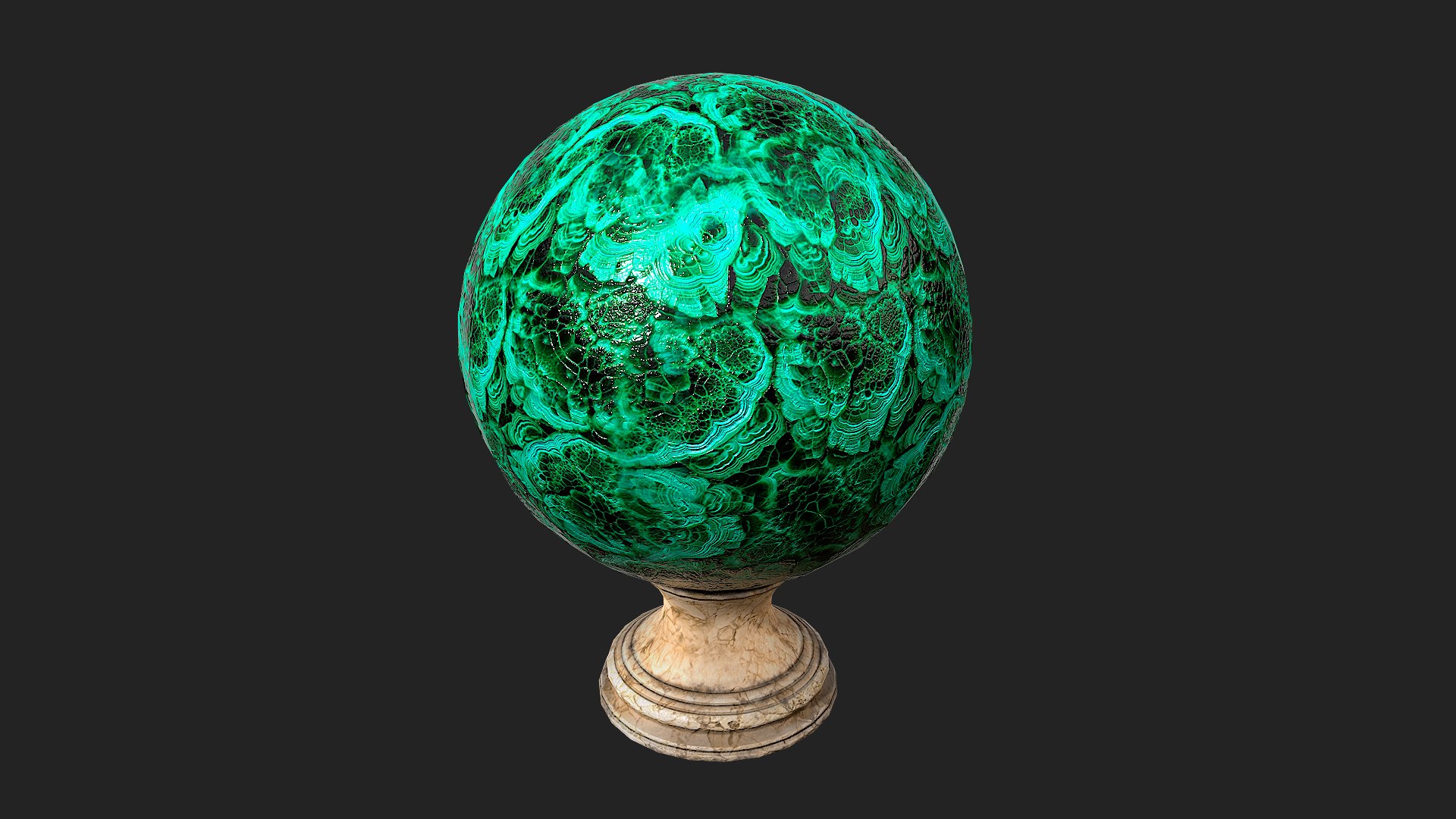 3D Fortune teller Malachite Crystal Ball model - TurboSquid 1839989