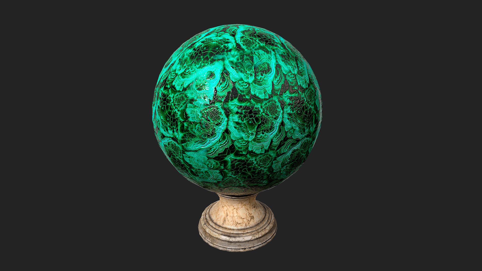 3D Fortune teller Malachite Crystal Ball model - TurboSquid 1839989
