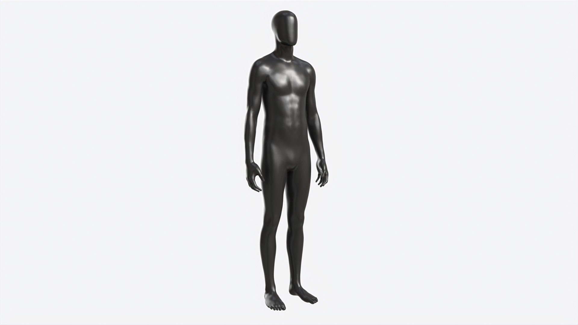 Male Full Body Mannequin Black Plastic 3D Model - TurboSquid 2073819
