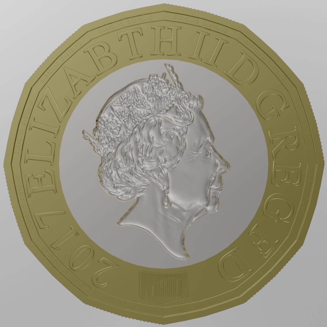 3D Model British Pound Coin - TurboSquid 1621984