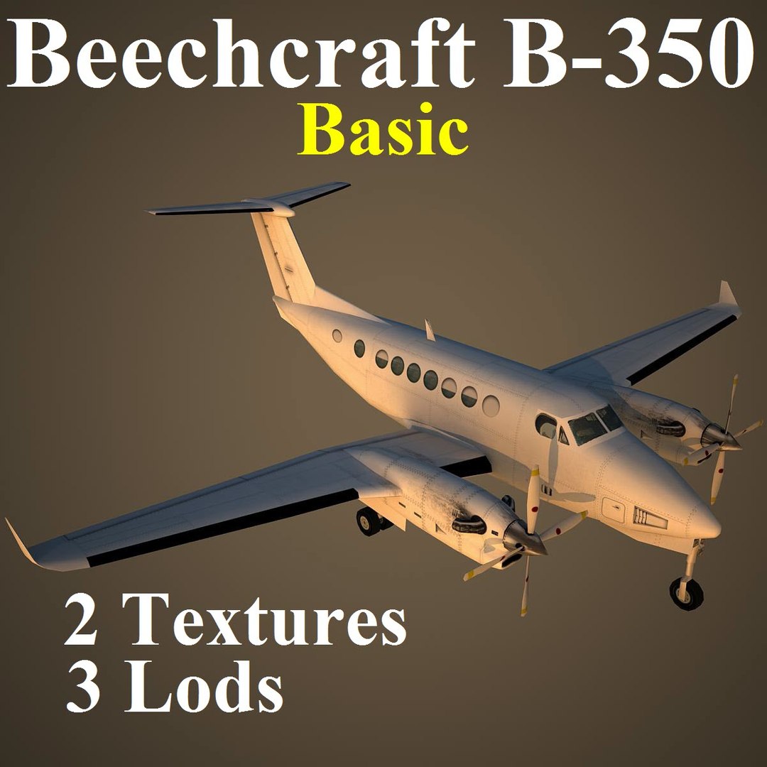 Beech 350 Basic 3d Max