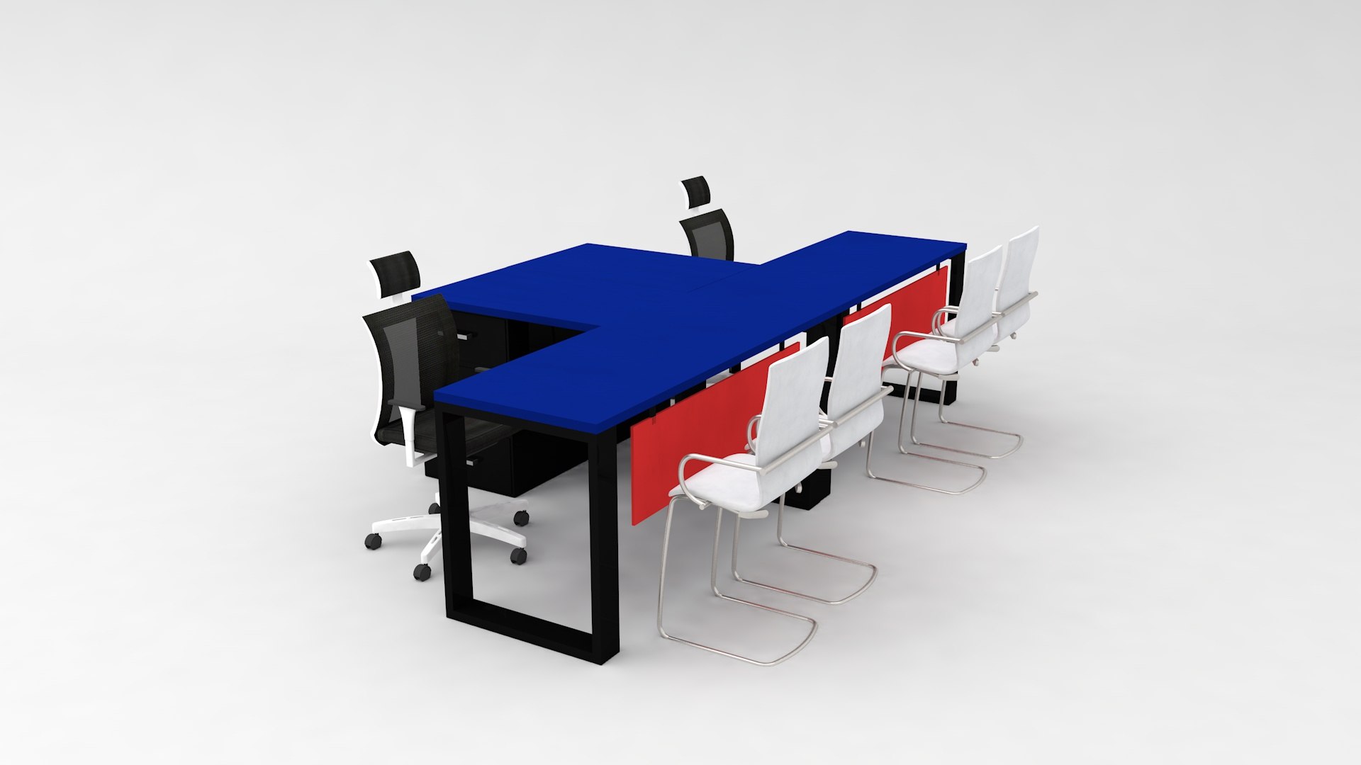 Large desk 3D - TurboSquid 2182423