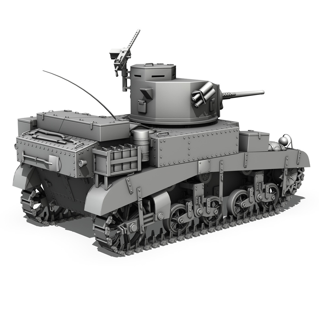 3d british m3 light tank