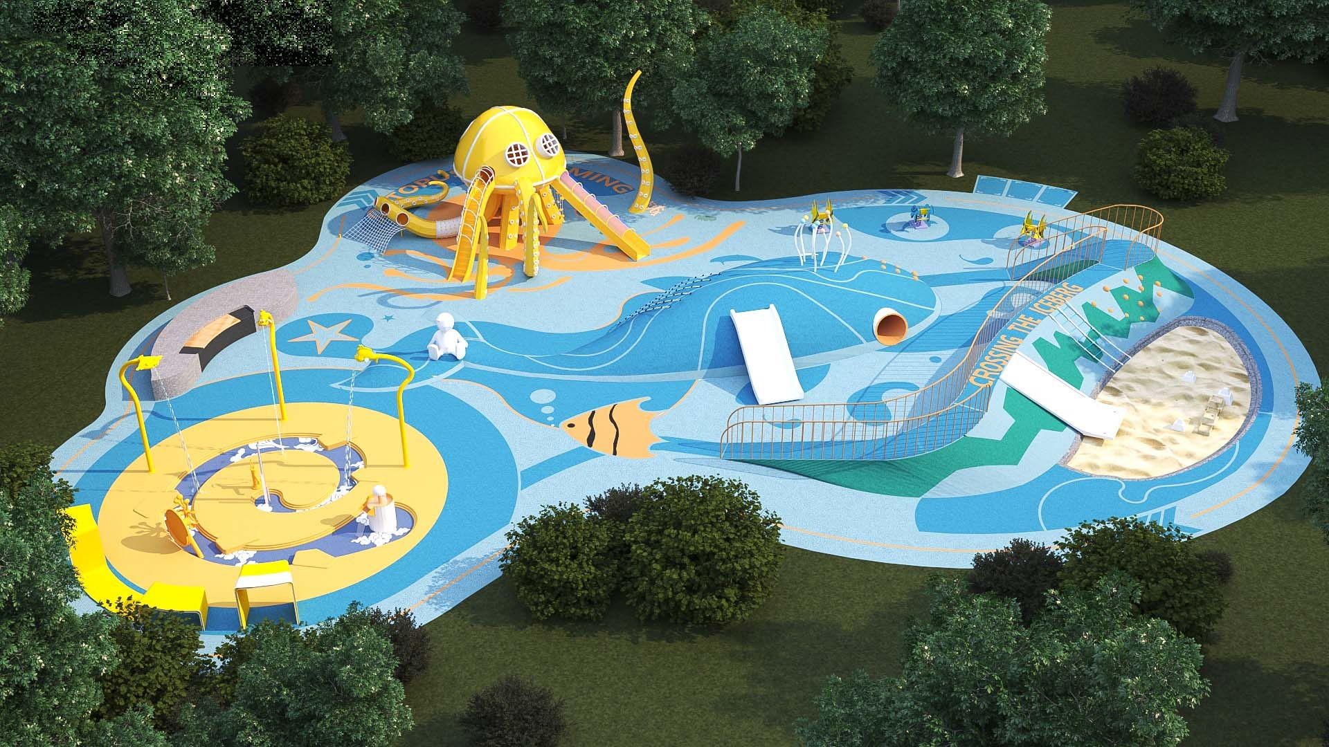 Playground children park 1 3D model - TurboSquid 2171107