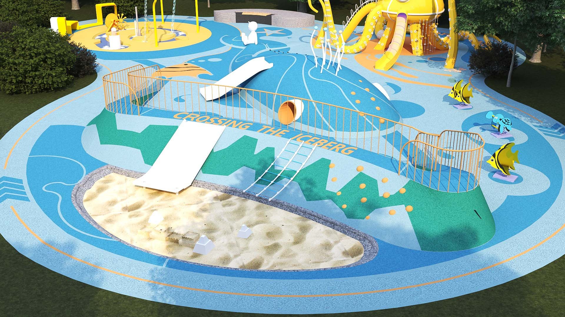 Playground children park 1 3D model - TurboSquid 2171107