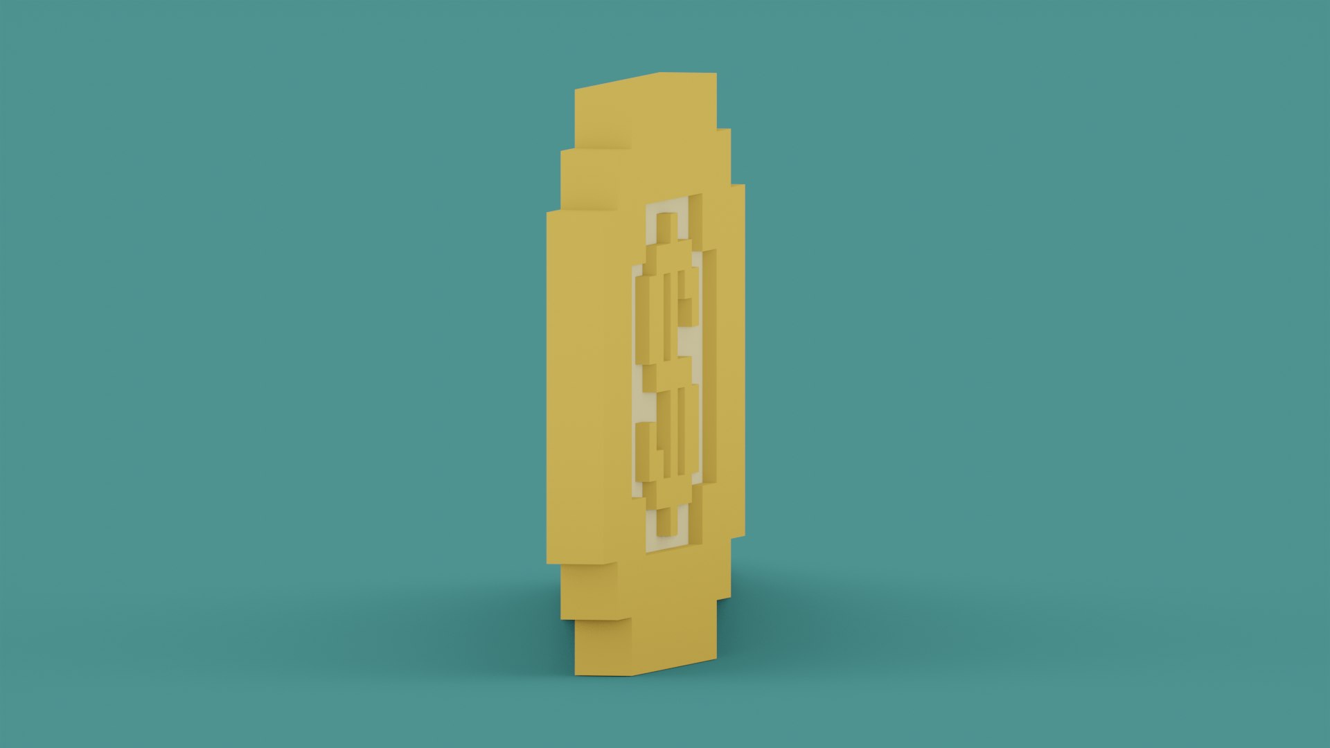 3D Model Dollar Coin Game Asset Low Poly Voxel Art - TurboSquid 1951910
