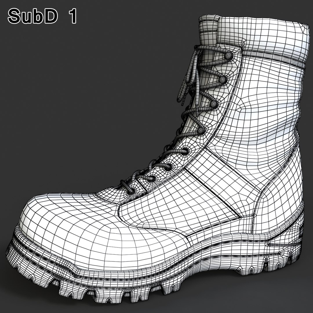Military Spec Ops Boots 3d Model