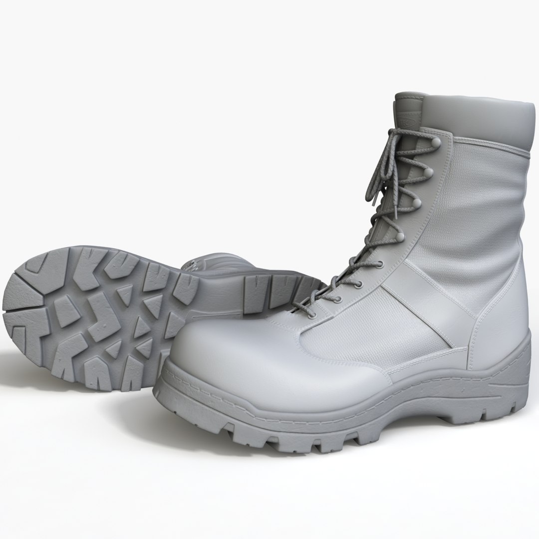 Military Spec Ops Boots 3d Model