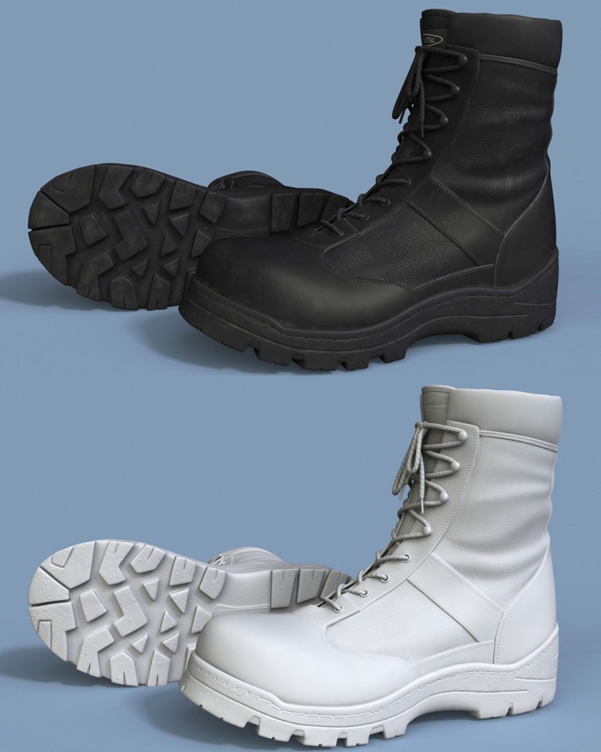 Military Spec Ops Boots 3d Model