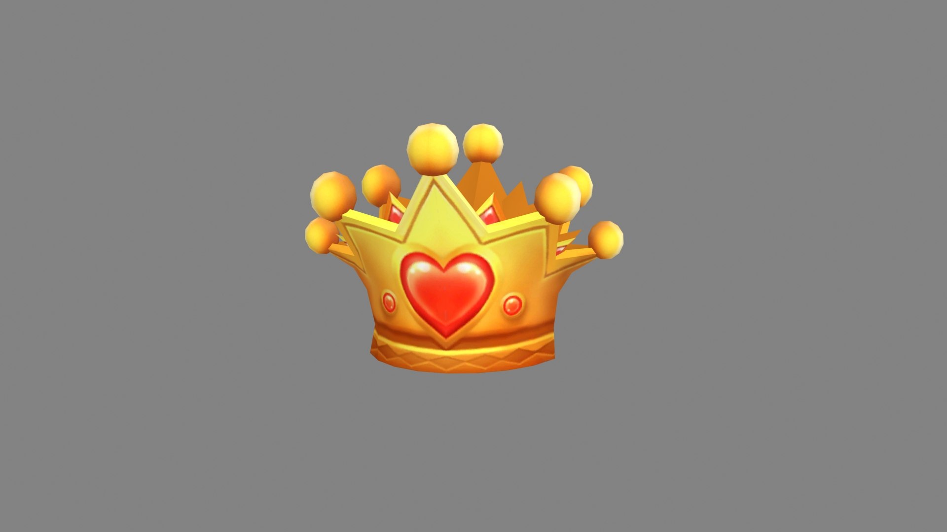 3D Cartoon Gold Crown - Love Crown - TurboSquid 1745324